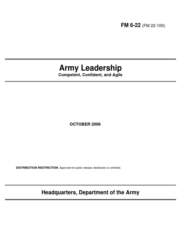 FM 6-22 Leadership, U.S. Army | PDF | United States Constitution ...