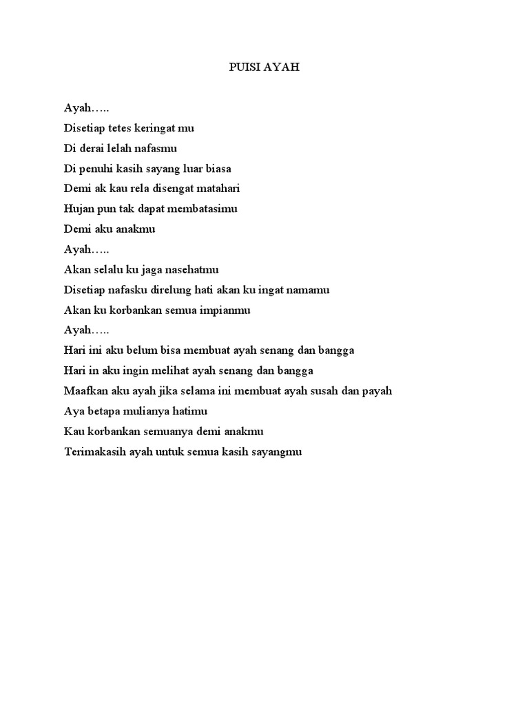 Puisi Ayah | PDF