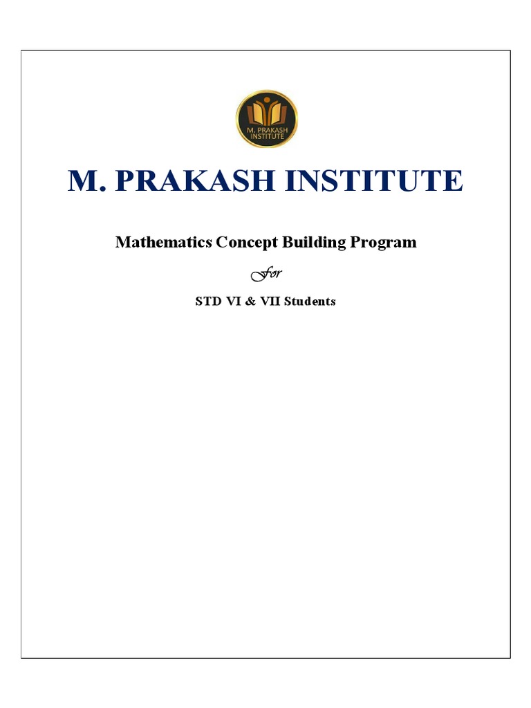 Maths Concept Building Program | PDF | Division (Mathematics) | Numbers