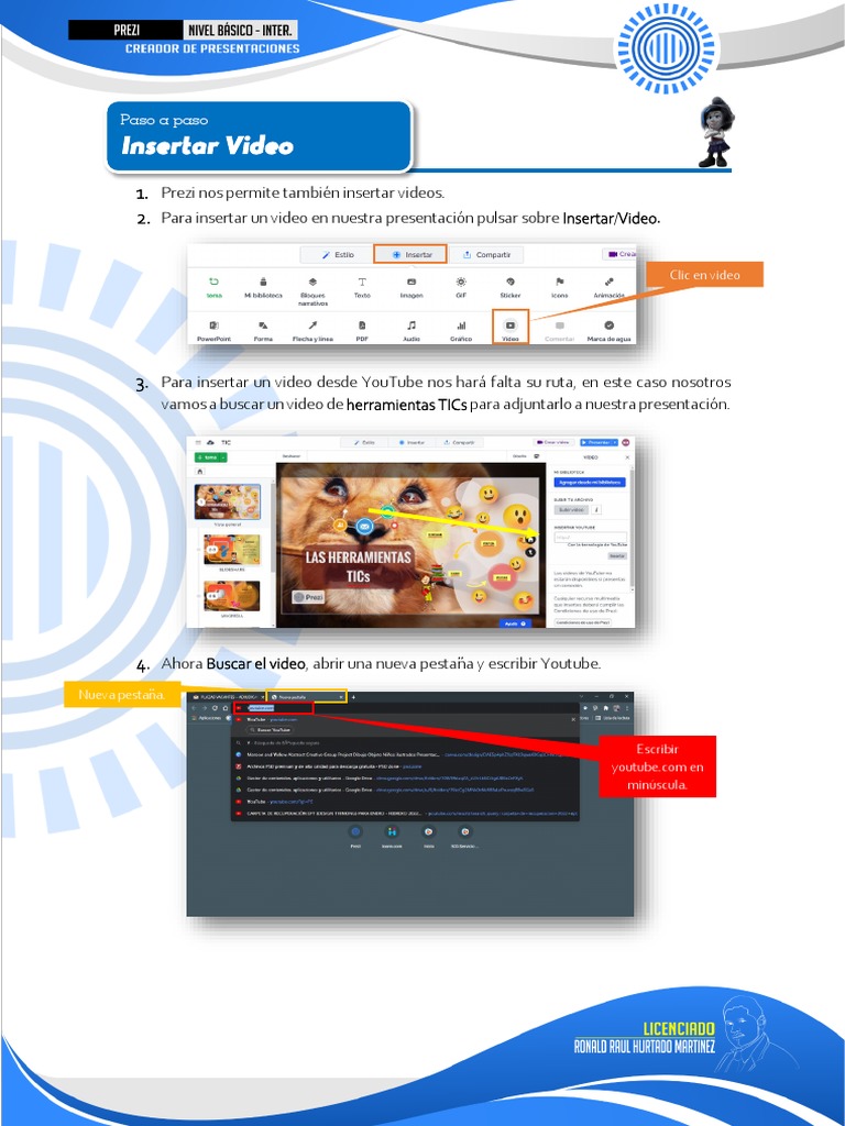 Insertar Videos en Prezi | PDF