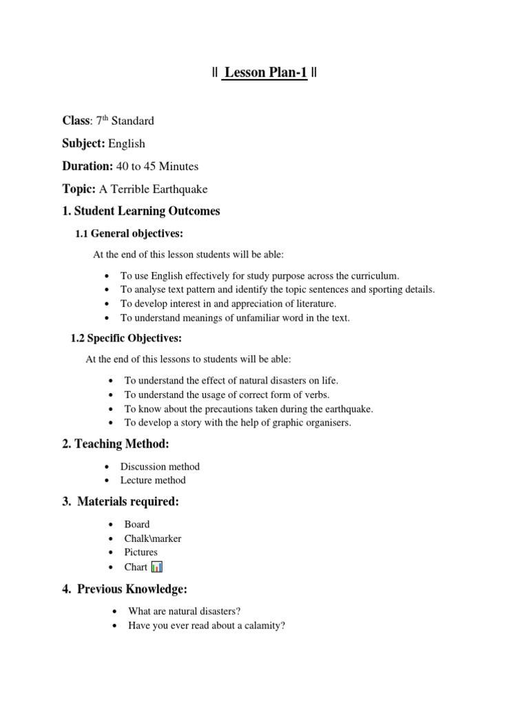 Earthquake Lesson Plan | PDF | Planets | Galaxy