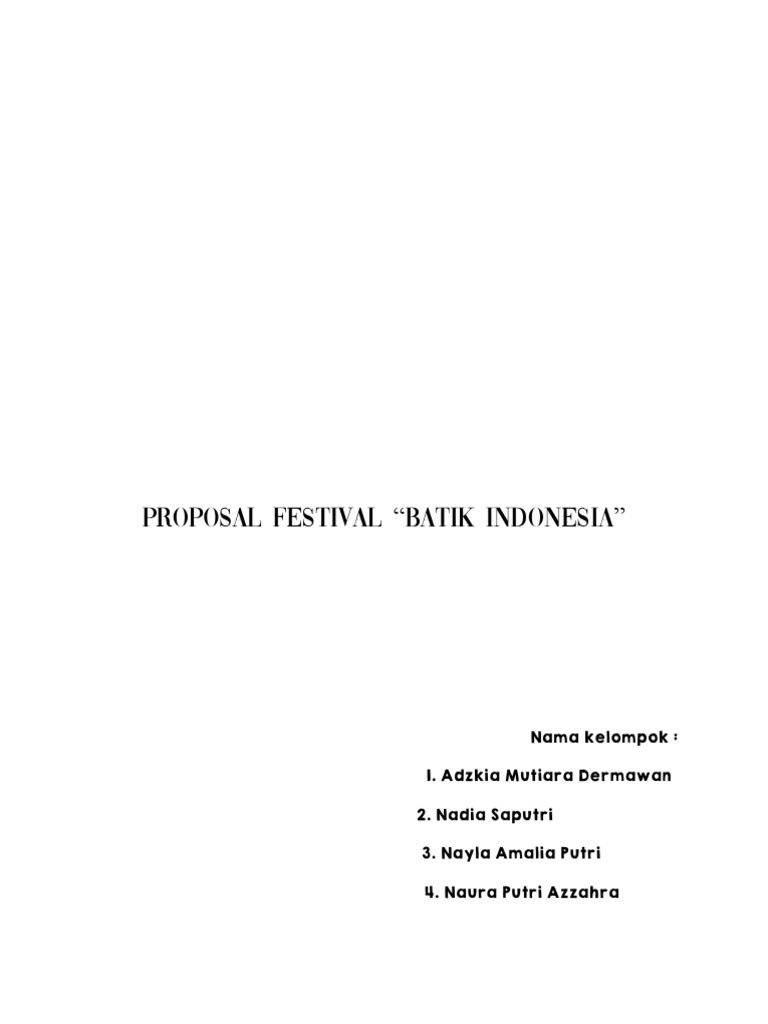 Proposal Festival | PDF