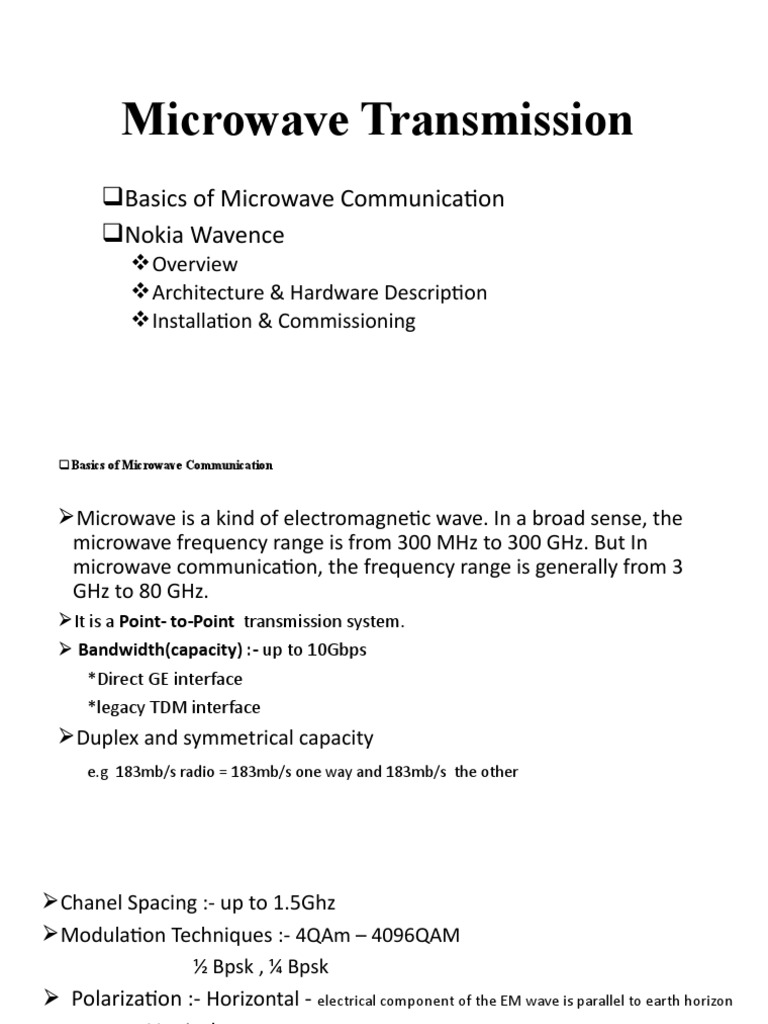 Microwave Transmission | PDF | Microwave | Polarization (Waves)
