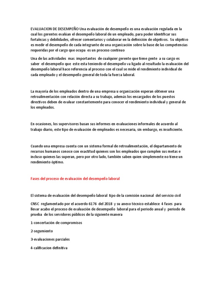 Investigacion Evaluacion de Desempeño Laboral Lau.................... | PDF | Evaluación ...