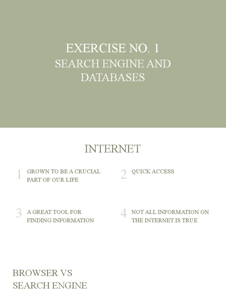 Understanding Search Engines & Databases | PDF