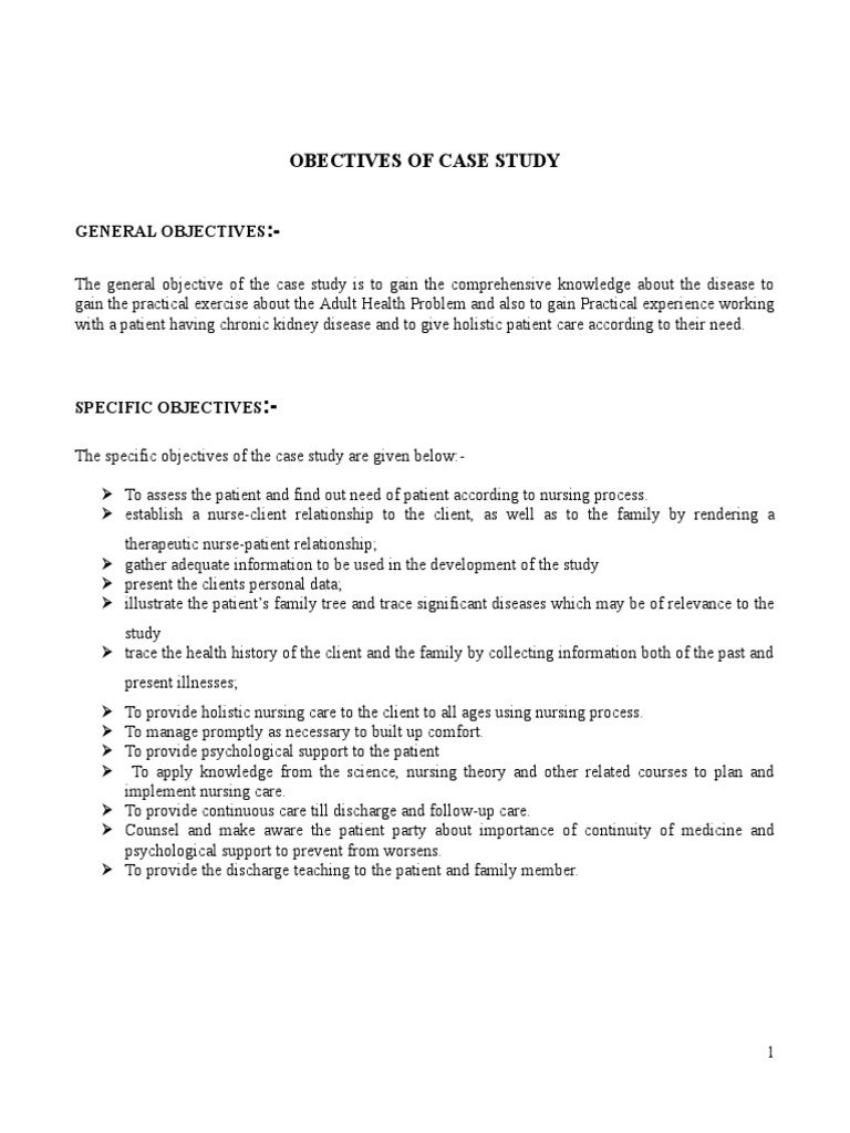 Case Study On Chronic Kidney Disease | PDF | Nonsteroidal Anti ...