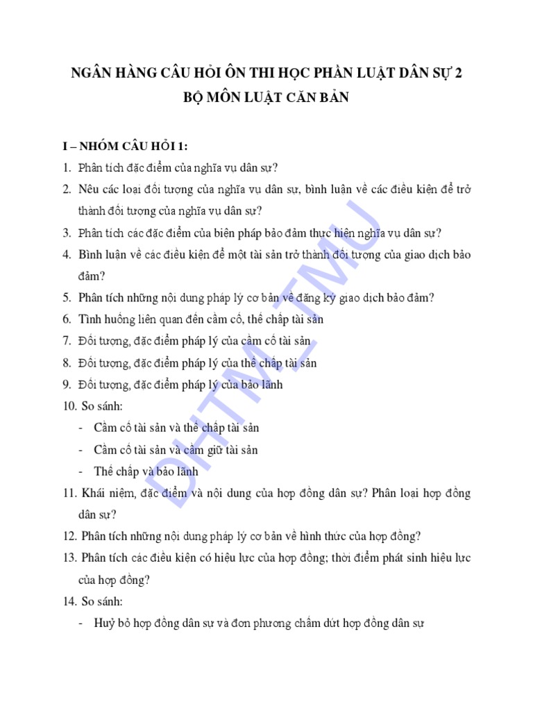 LDS 2 Ngan Hang Cau Hoi | PDF