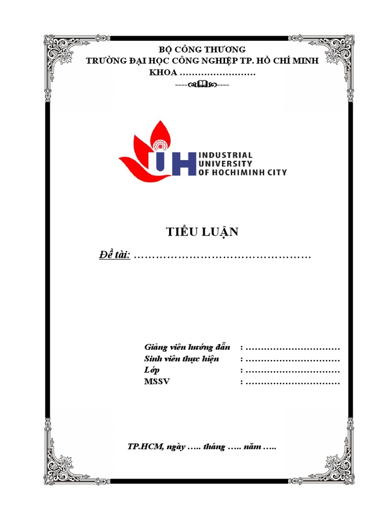 Bìa mẫu IUH | PDF