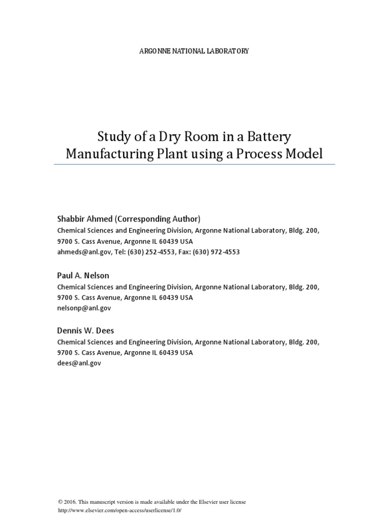 Dry Room in Battery Plant | PDF | Heat Exchanger | Heat