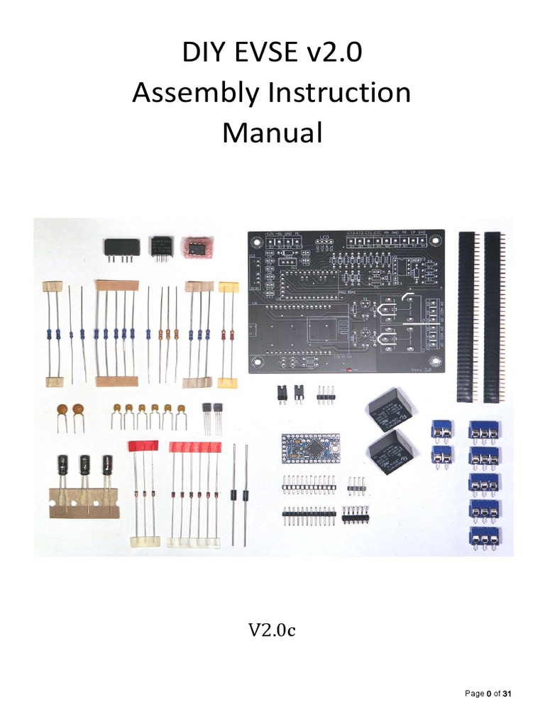 Assembly Instruction Manual For DIY EVSE v2 C | PDF