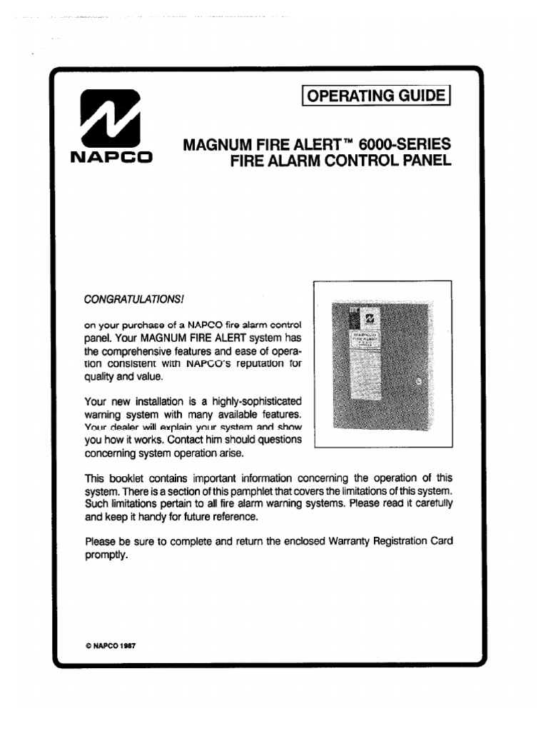 Napco Magnumfirealert Ma-6000 | PDF