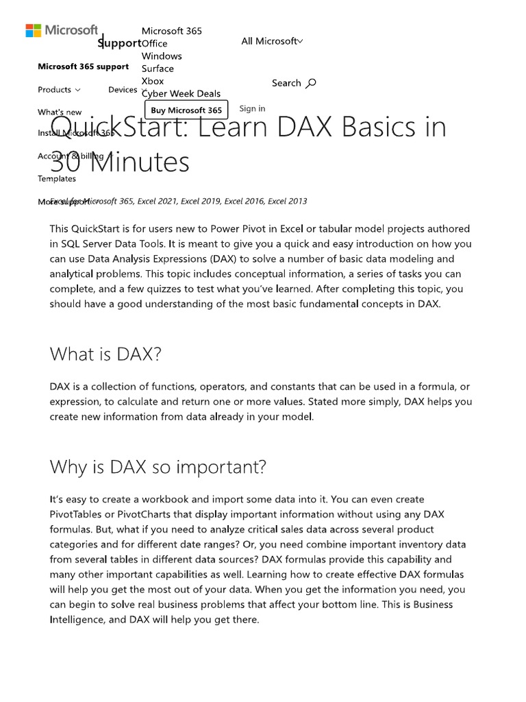 Dax Intro | PDF