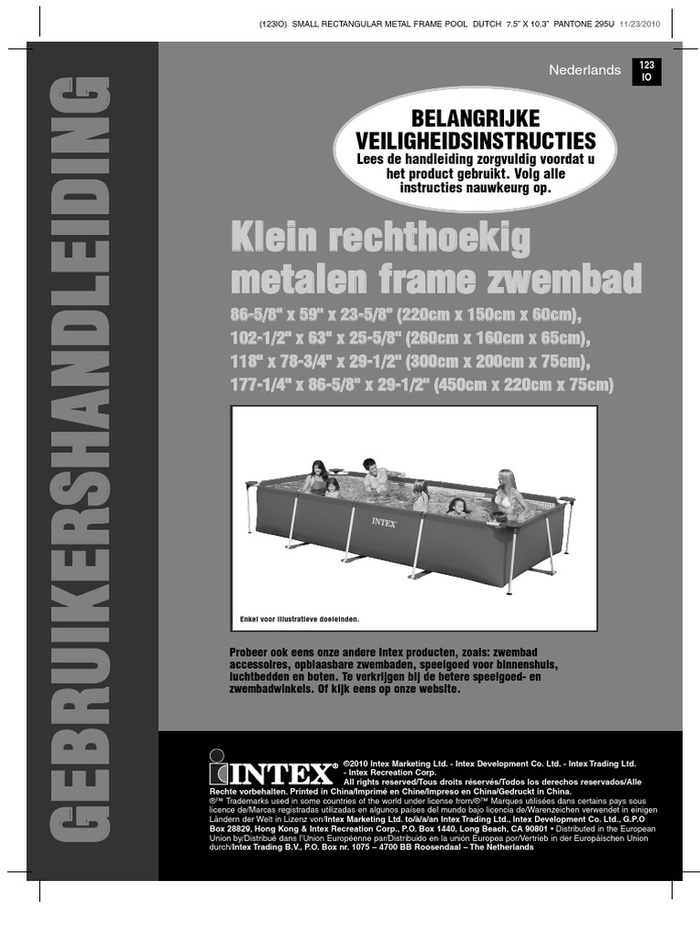 Intex Pool Aufbauanleitung Pdf