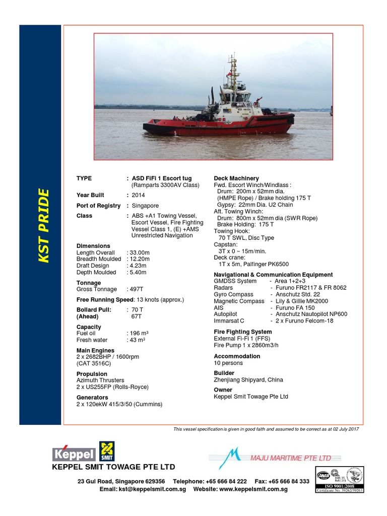 14 KST Pride | PDF | Tugboat | Water Transport