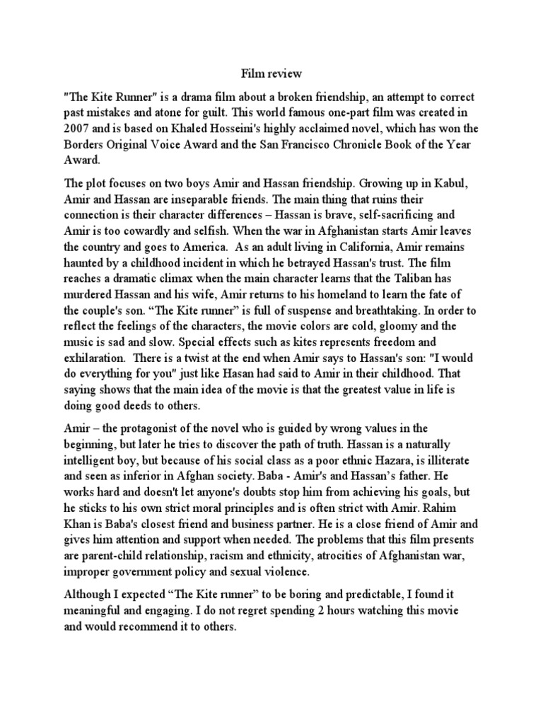 The Kite Runner | PDF | Afghanistan