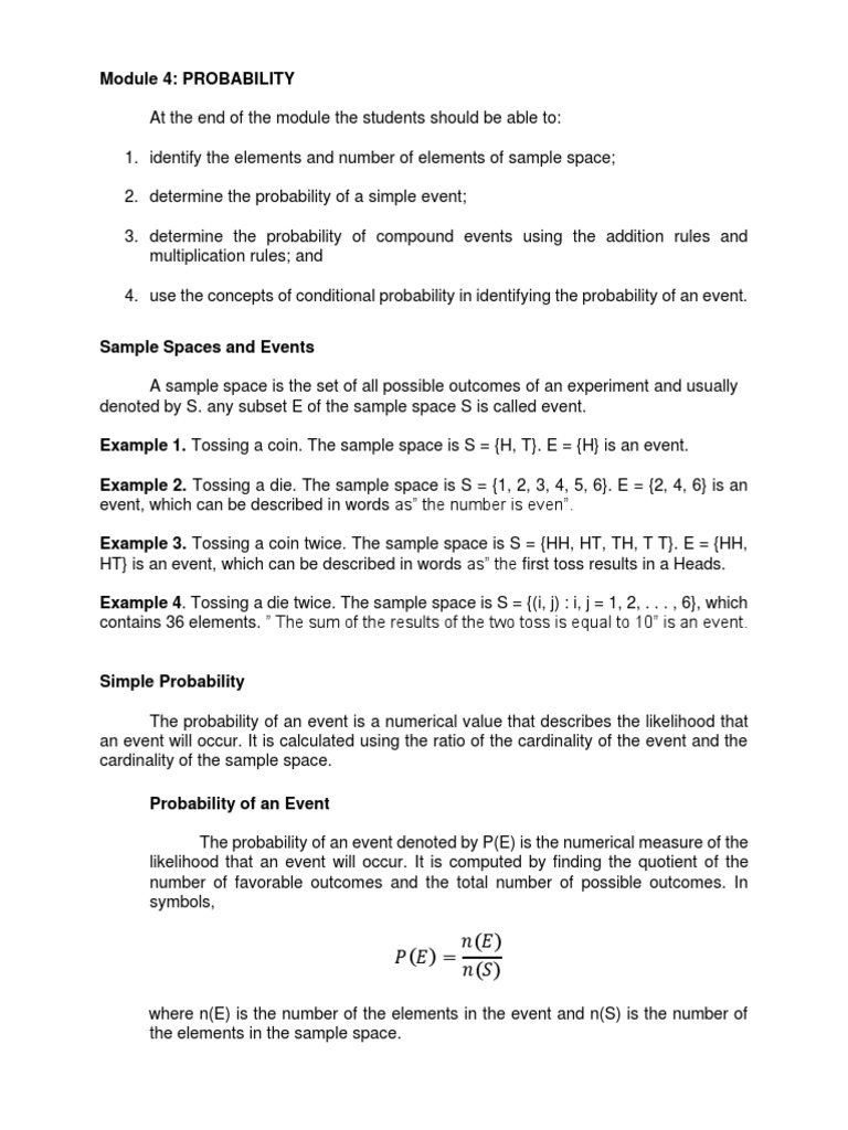 Calculating Probabilities of Independent and Compound Events | PDF ...