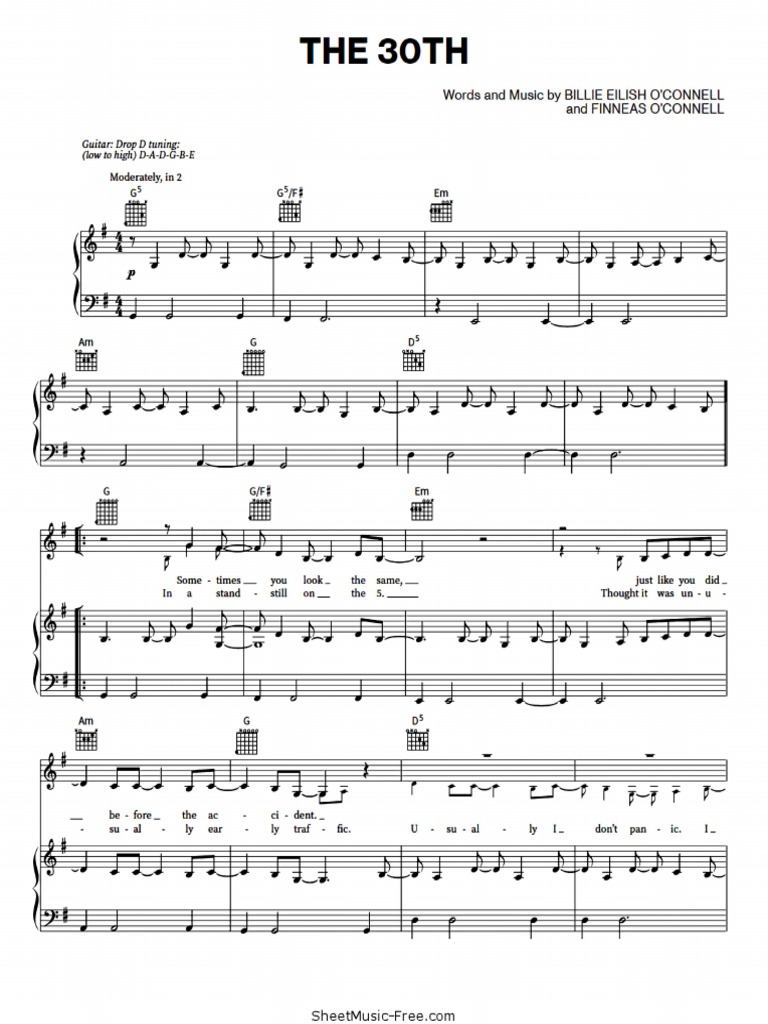 The 30th Sheet Music Billie Eilish | PDF