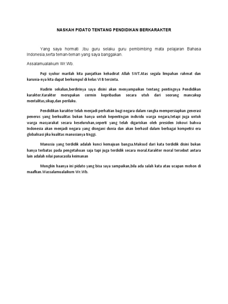 Naskah Pidato Tentang Pendidikan | PDF