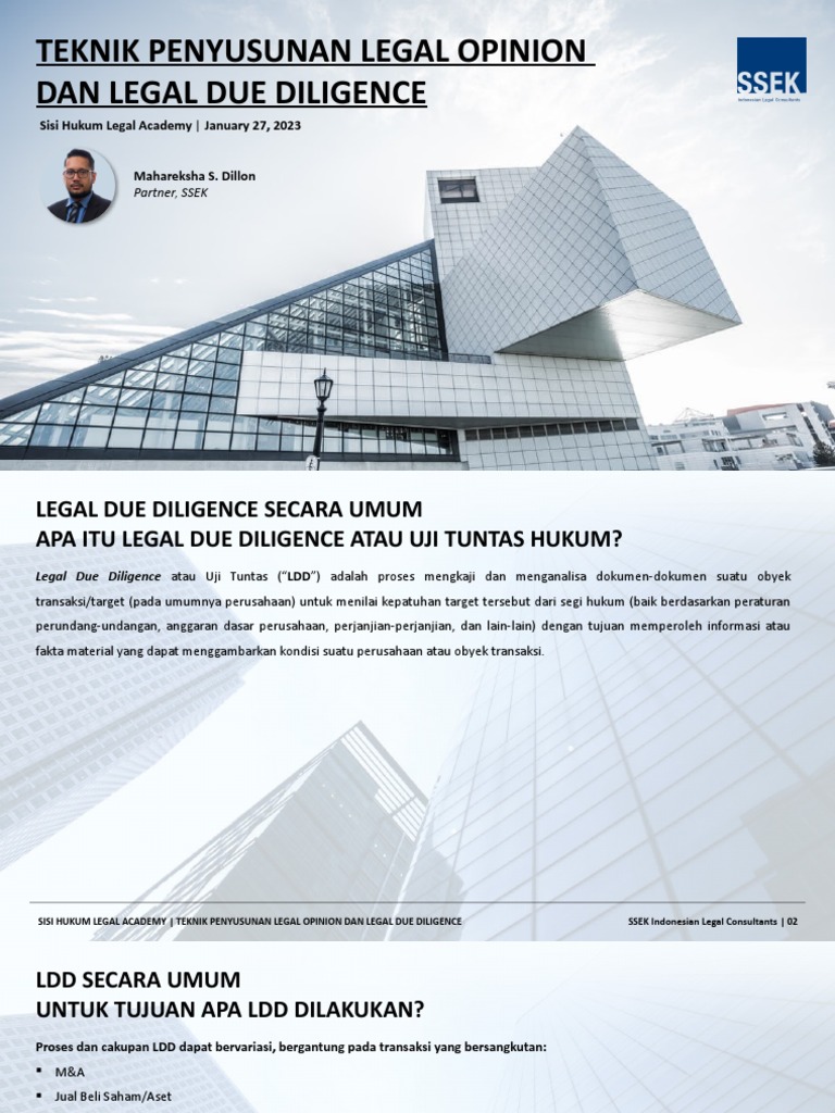 Teknik Legal Due Diligence dan Opini | PDF