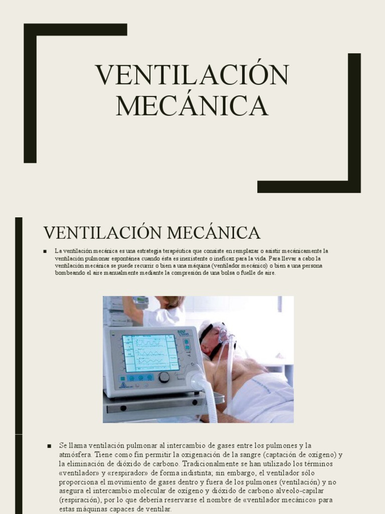 Ventilación Mecánica | PDF | Respiración | Sistema respiratorio