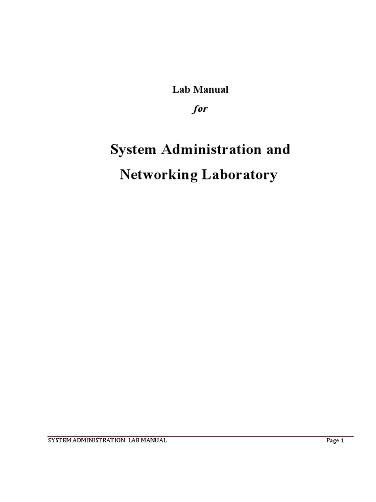 System and Network Administration | Download Free PDF | Microsoft Windows | Installation ...