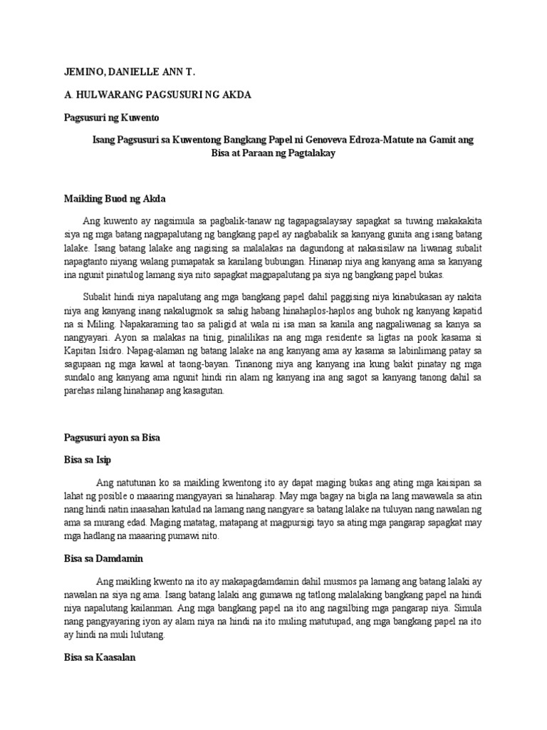 Jemino Bangkang Papel | PDF