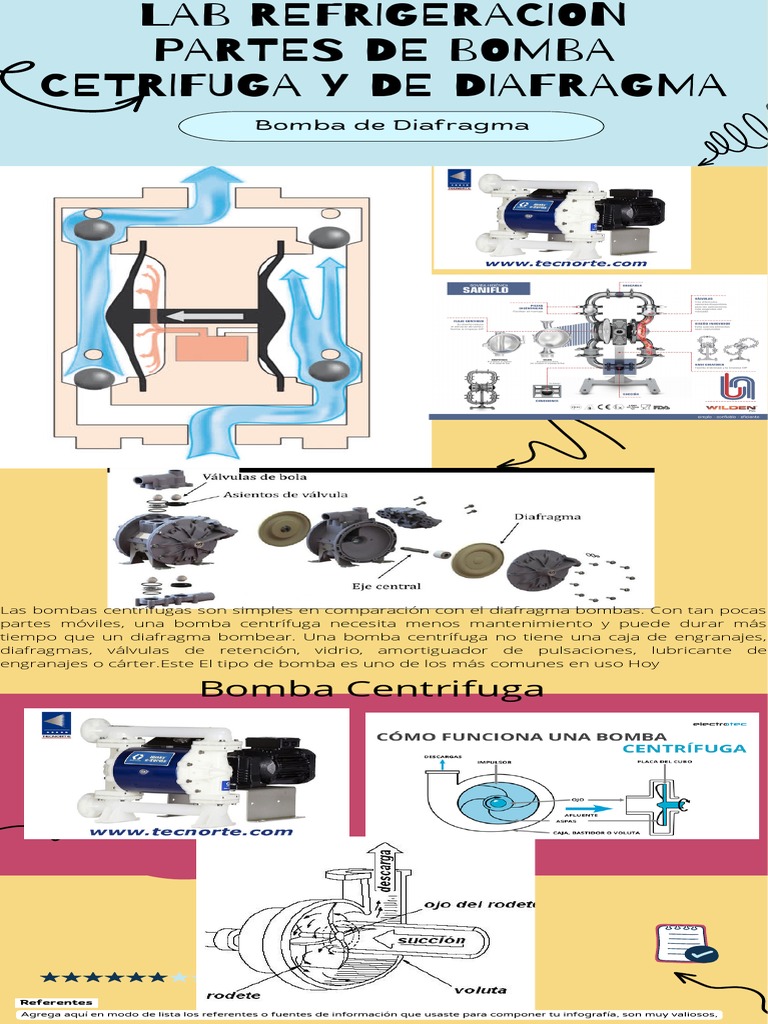 Infografia, Partes de Bombas Centrifugas y Diafragm | PDF