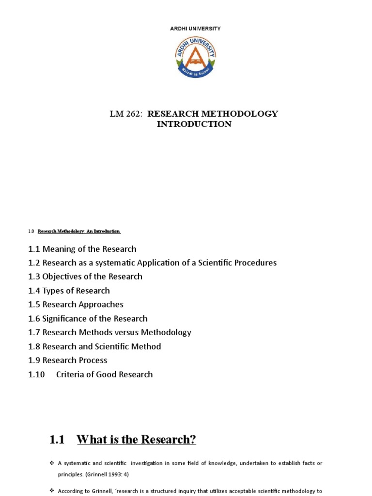 INTRODUCTION Research Methodology Presentation1 | PDF | Methodology ...