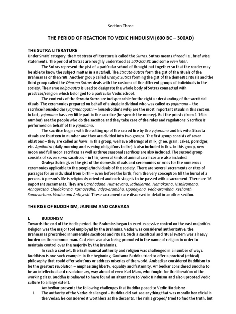 Reaction to Vedic Hinduism and Its Challenges | PDF | Bhagavad Gita ...
