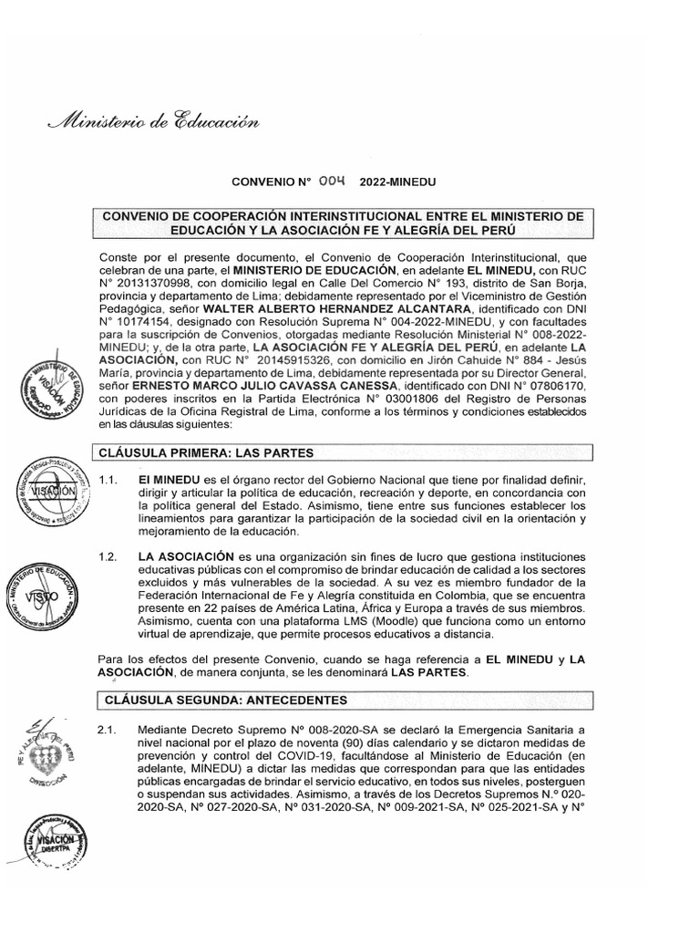 Modelo de Convenio | PDF