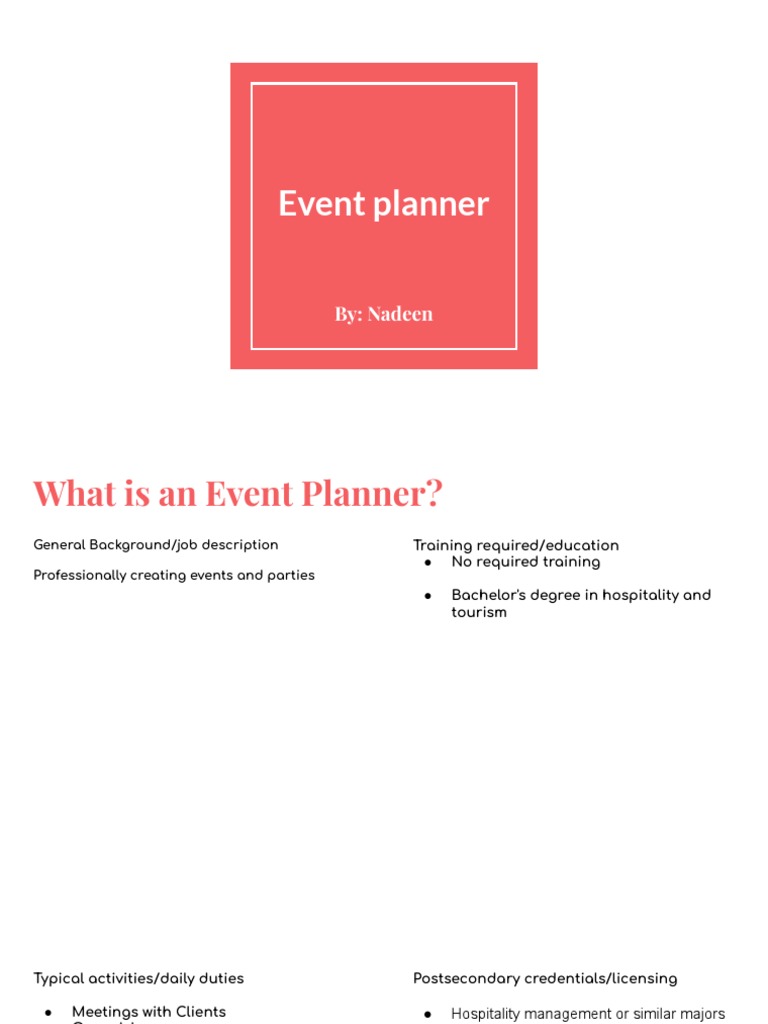 Event Planner | PDF | Business