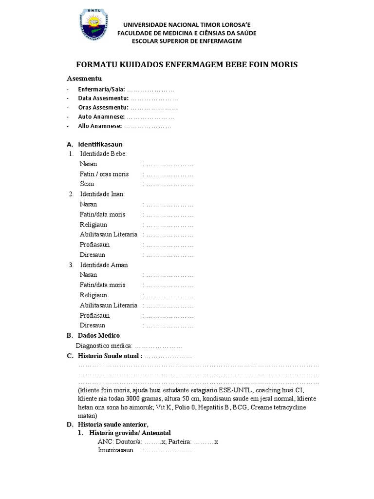 FORMATU Kuidados Enf. Bebe Foin Moris | PDF