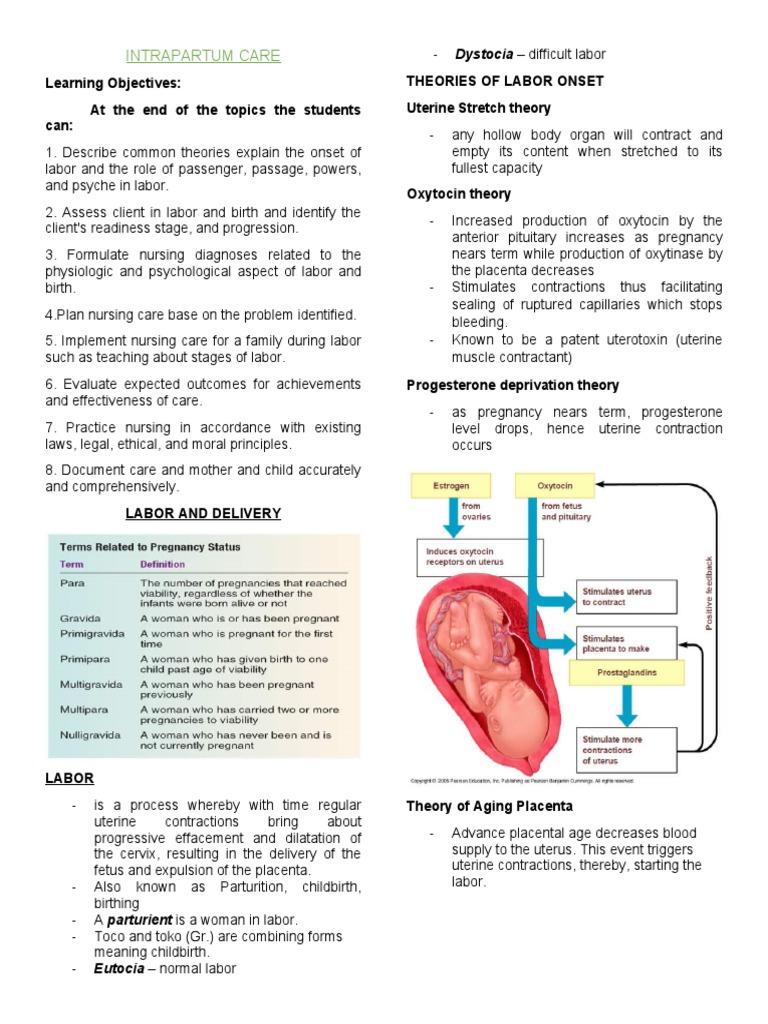 Intrapartum Handout | PDF | Childbirth | Breastfeeding