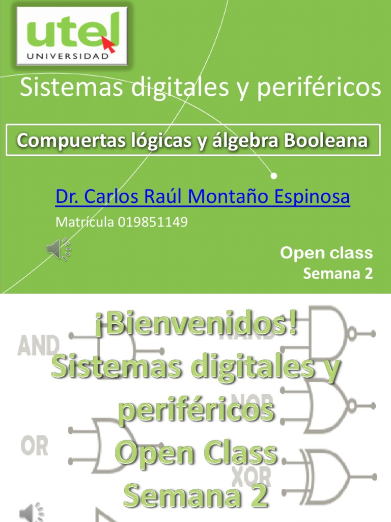 SEMANA 2 (Compuertas Lógicas y Álgebra Booleana) (COMPLETO) | PDF | Álgebra de Boole | Enseñanza ...