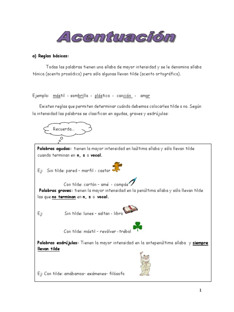 Cuadernillo de Acentuación | PDF | Adverbio | Lingüística