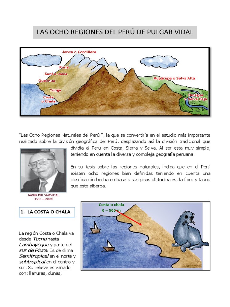 Regiones Naturales Del Peru PISOS ECOLOGICOS DEL PERÚ / Ocho Regiones
