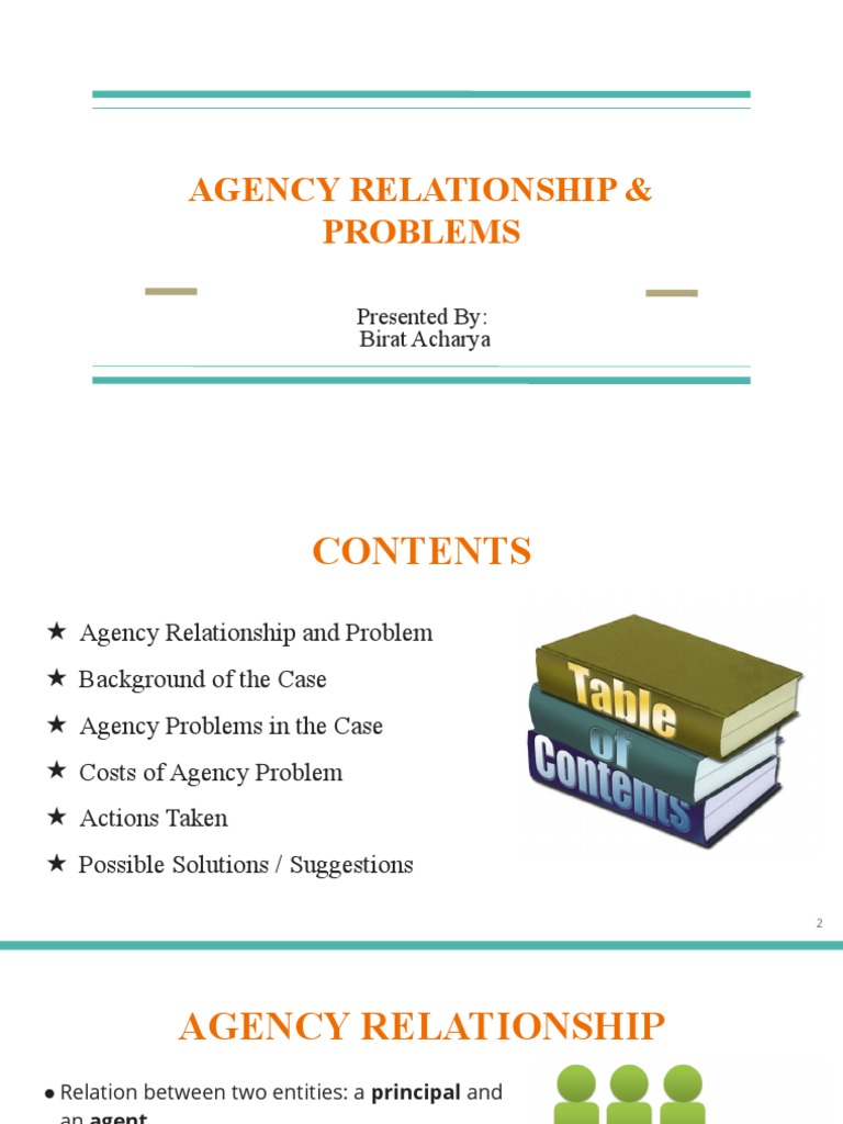 Agency Relationship & Problems | PDF | Law Of Agency | Financial Economics