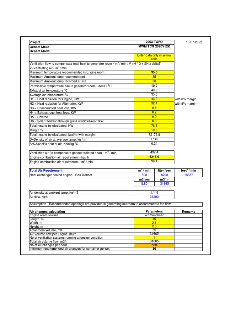 3.1 + 3.2 + 3.3 Ventilation Calculation | PDF | Ventilation ...