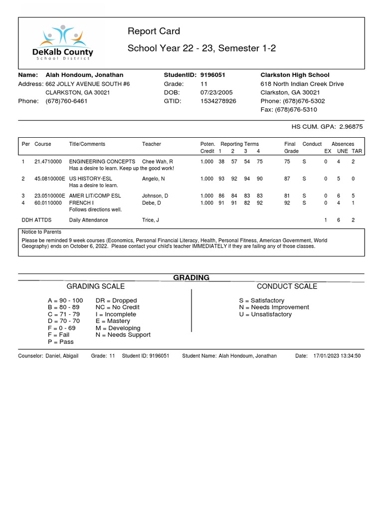 ReportCard | PDF | Educational Assessment And Evaluation | Student Assessment And Evaluation
