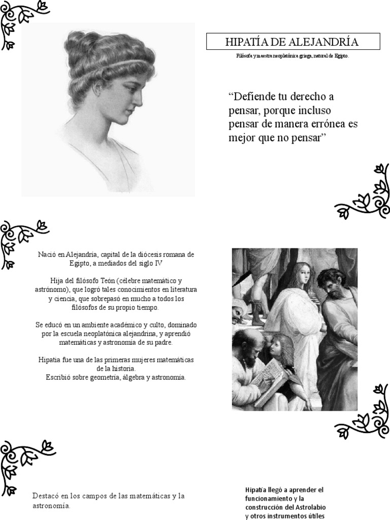 Hipatia de Alejandría | PDF