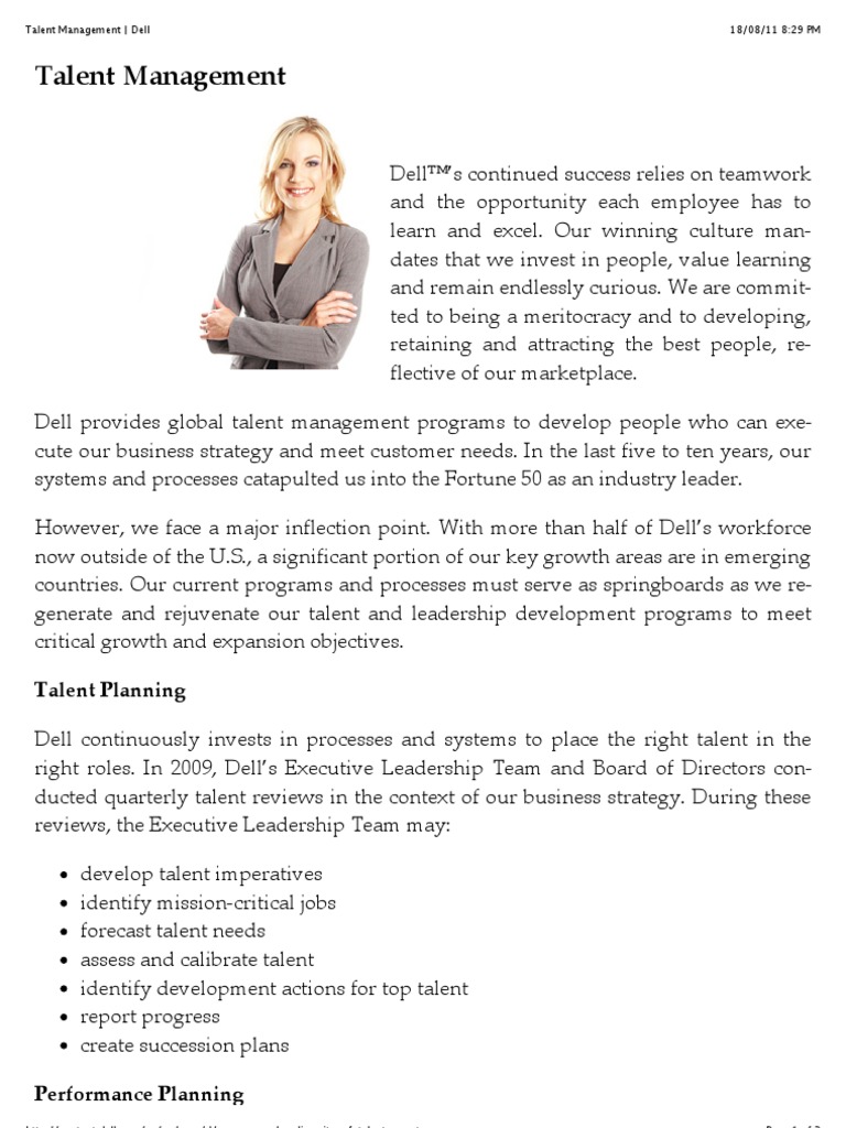 Talent Management - Dell | PDF | Mentorship | Talent Management