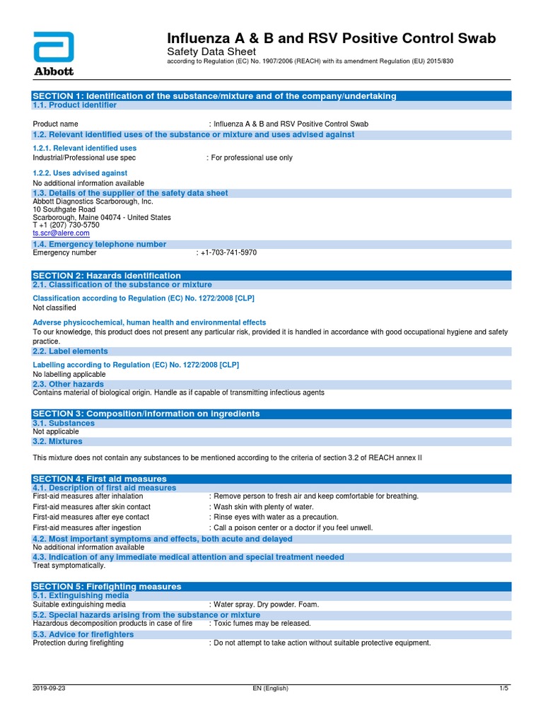 SCRMSDS-0006 v5 Influenza A B and RSV Positive Control Swab SDS - EU ...