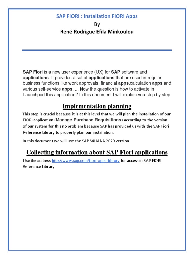 Activate SAP Fiori App | PDF | Application Software | Mobile App