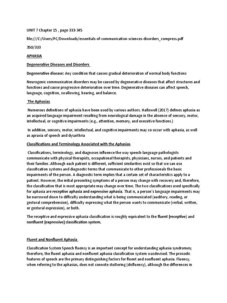 Aphasia | Download Free PDF | Aphasia | Speech