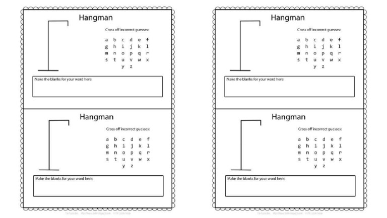 Hangman Template | PDF