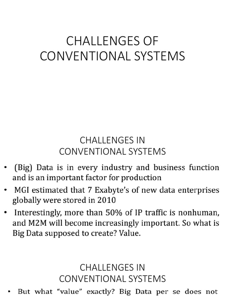 1.2 Challenges of Conventional Systems | PDF