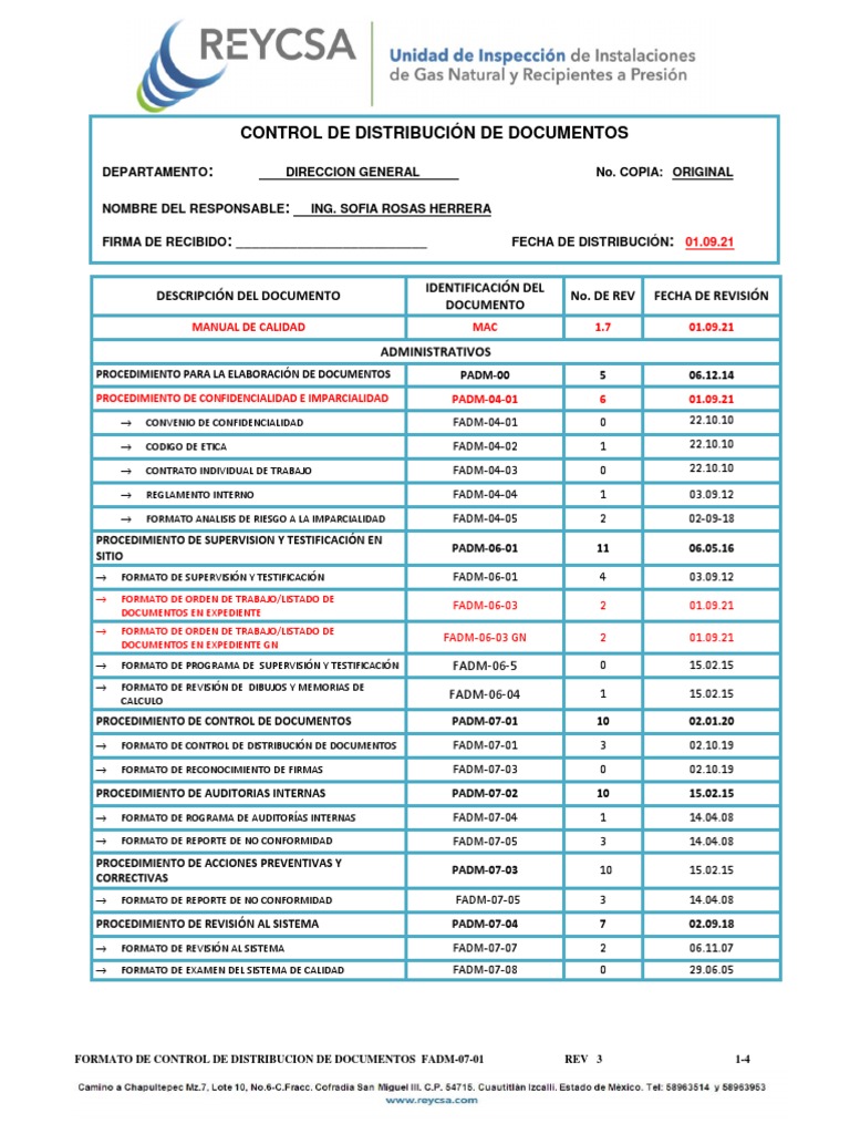 Formato Control de Distribución de Documentos | PDF | Tecnología