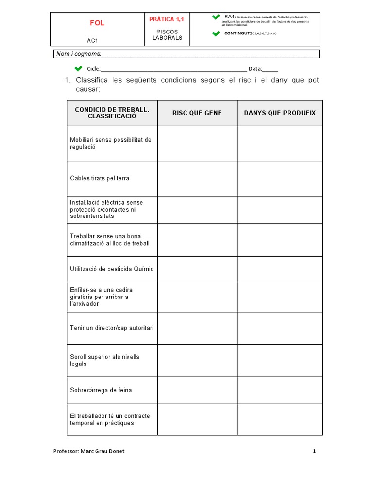 Pt1 Exrecici Factors de Risc | PDF