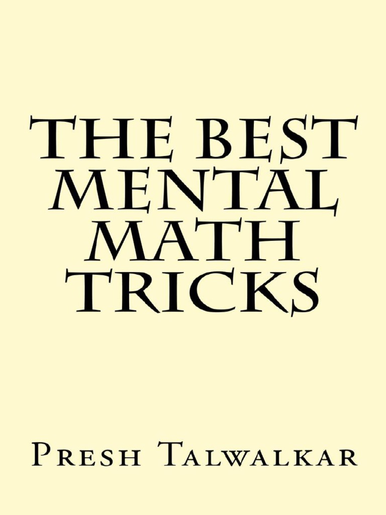 The Best Mental Math Tricks Presh Talwalkar PDF Interest Numbers