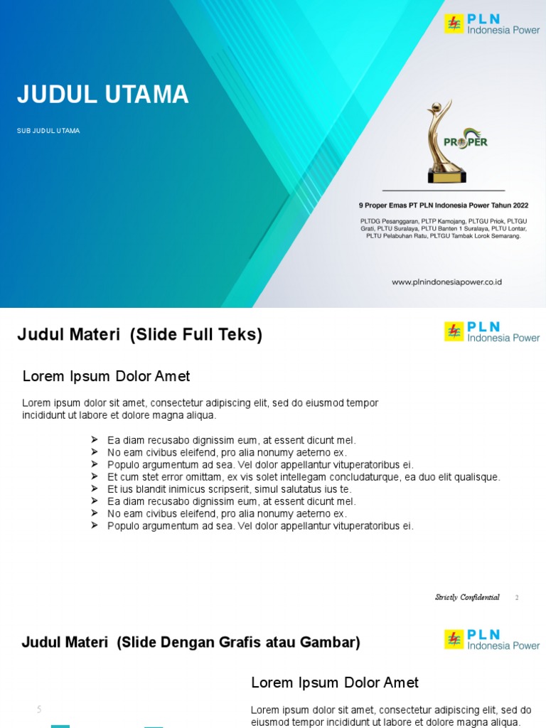Template PPT PLN Indonesia Power | PDF | Recycling | Cost Of Goods Sold